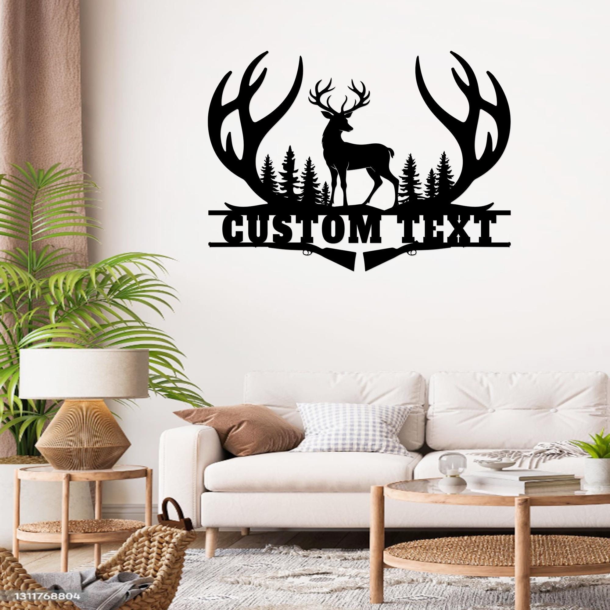 Custom Deer Hunting Metal Sign, Deer Hunter Name Sign, Personalized ...
