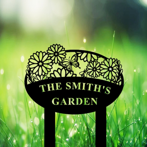 Personalized Garden Sign - Etsy