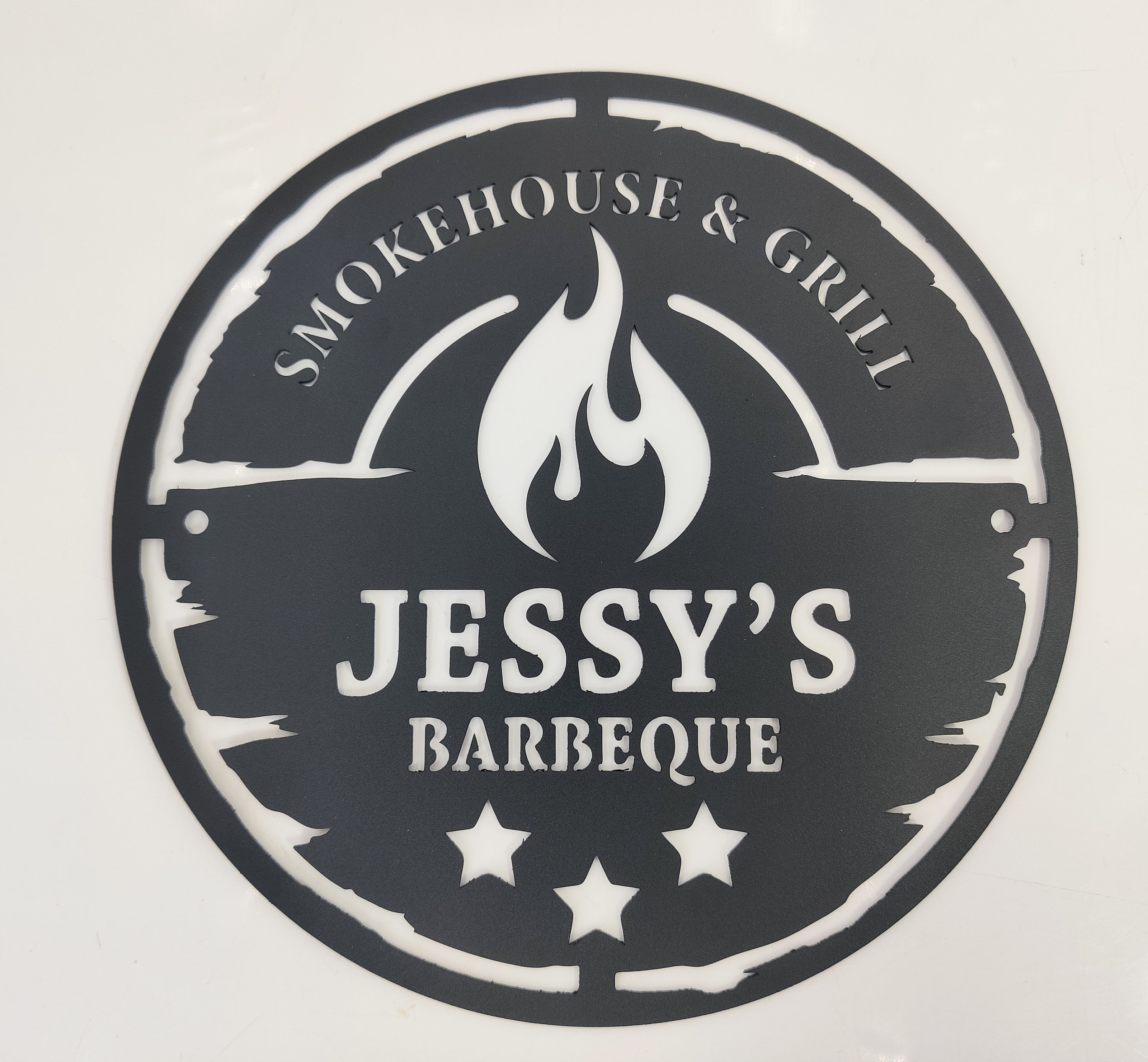 Personalized Metal Barbecue Wall Sign, Custom Name Grill Sign ...