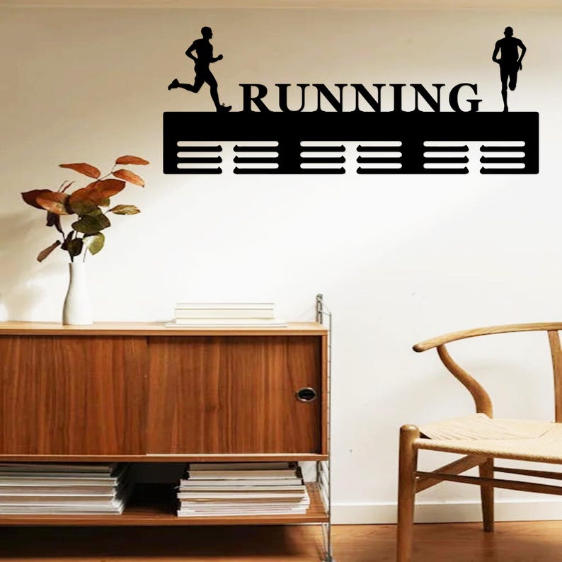 Personalized Running Medal Holder, Custom Name Medal Hanger, Sports ...