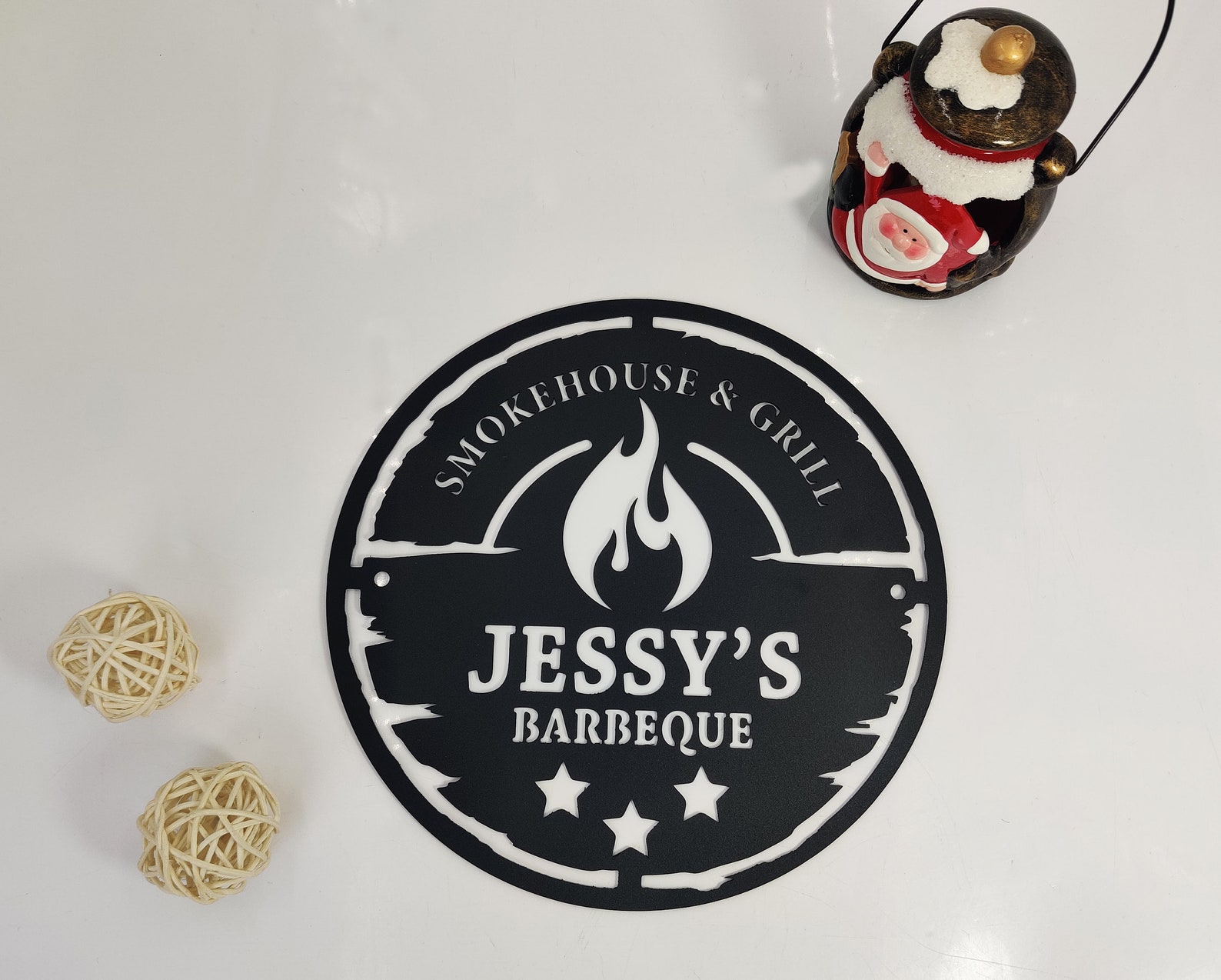 Personalized Metal Barbecue Wall Sign, Custom Name Grill Sign ...