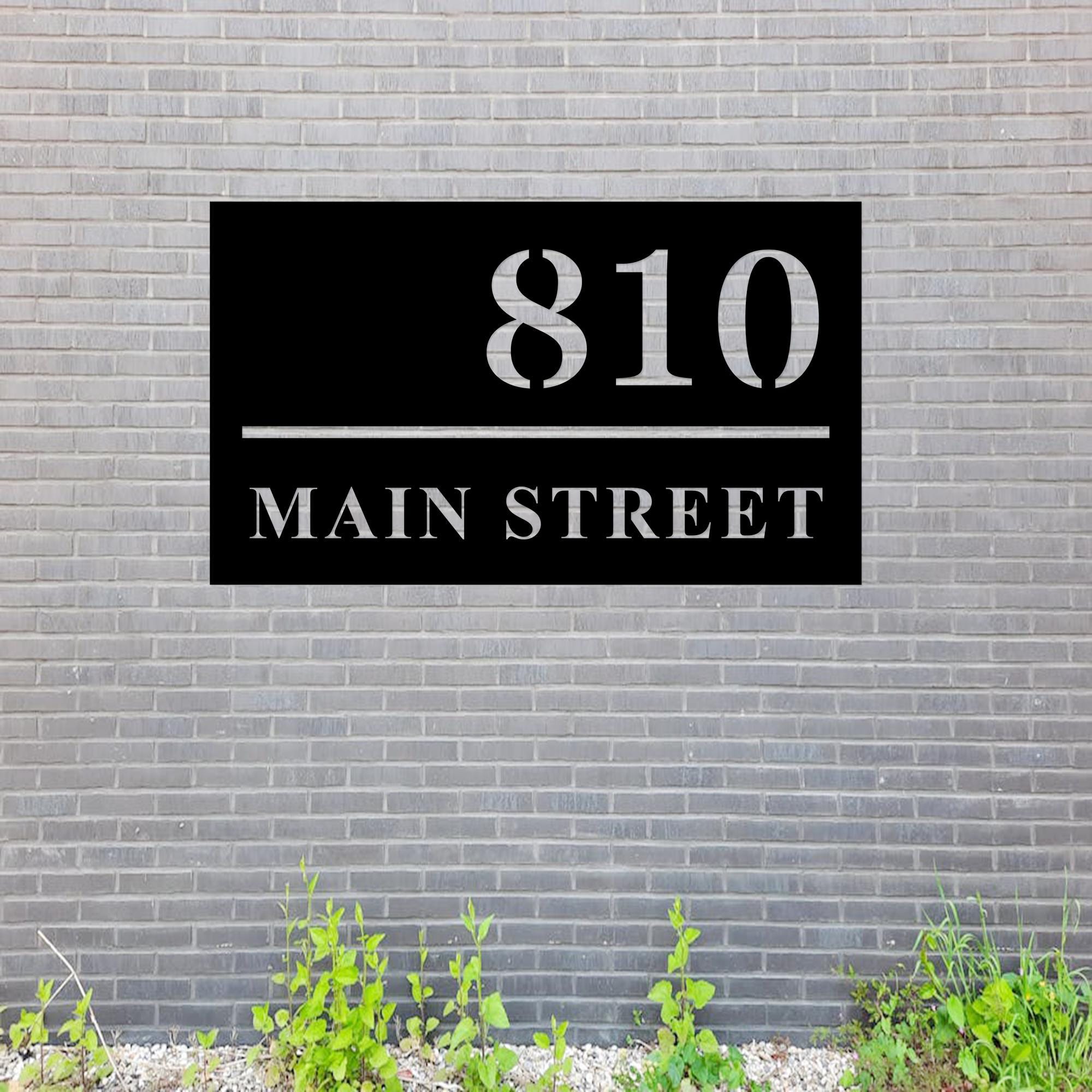 Personalized metal House Number Sign, Outdoor Address Number Sign ...