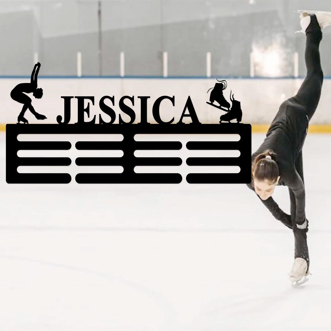 Personalized Figure Skating Medal Hanger, Custom Ice Skating Award ...
