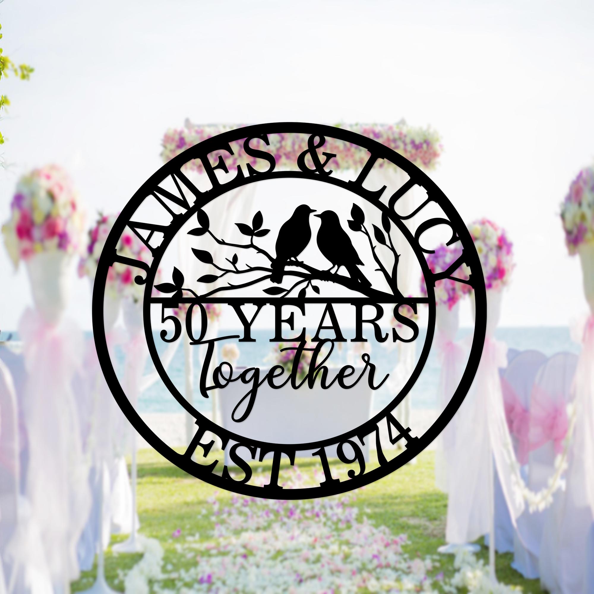 Personalized Couples Sign Personalized 50th Wedding Anniversary ...