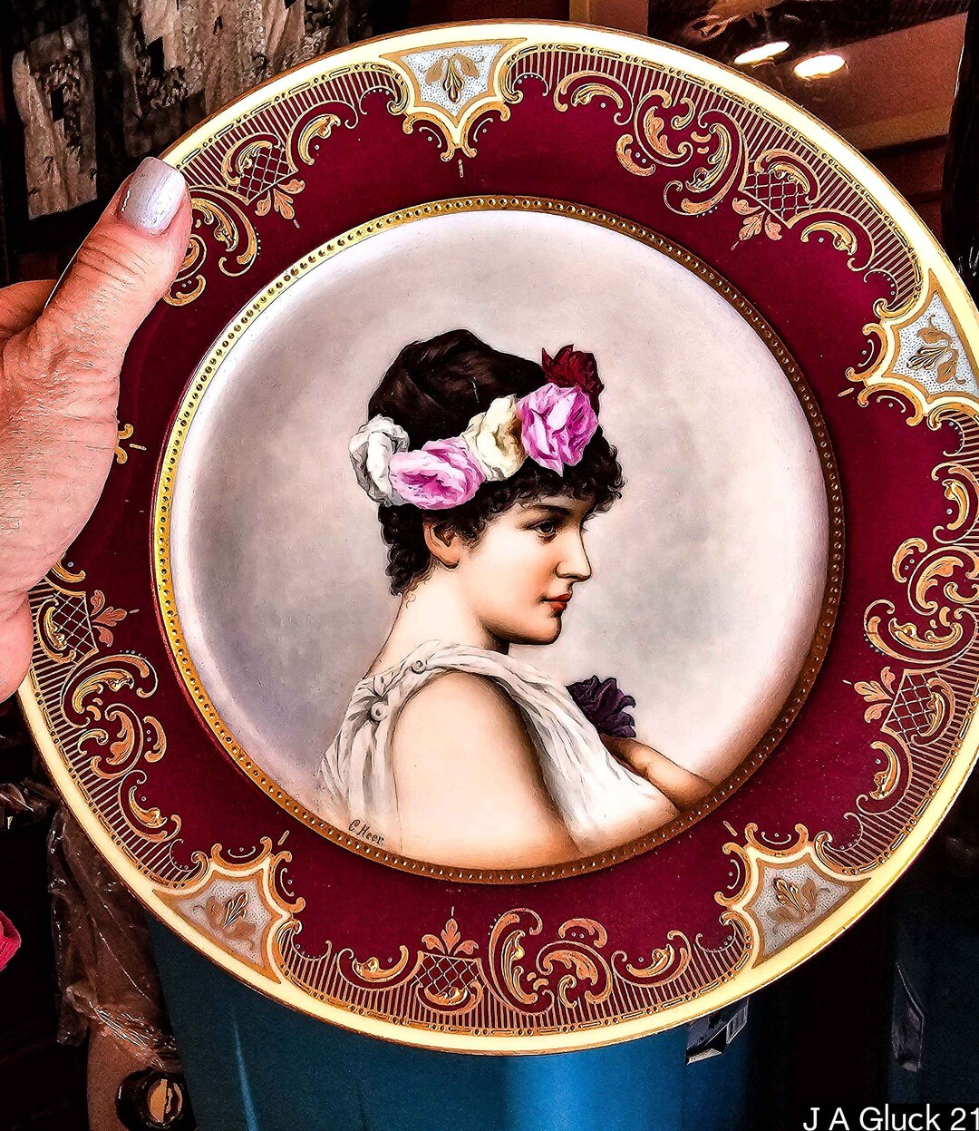 Royal Vienna Extremely Rare Portrait Plate Early 20c. Excel. Cond ...