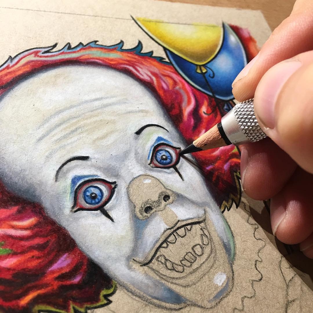 Pennywise IT Clown Fine Art 5x7 Print - by Bryan Collins - Etsy