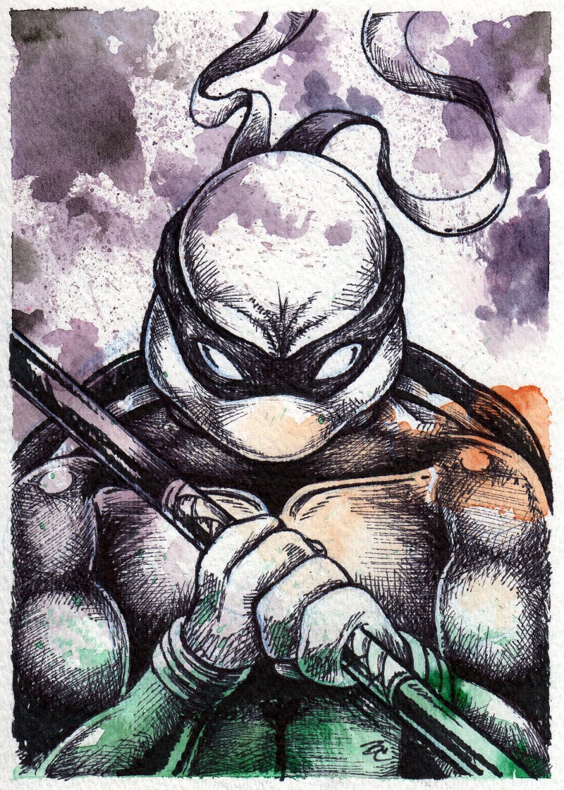 TMNT Art Prints: Hand Signed Watercolor Ninja Turtles Set - Etsy