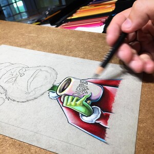 The Grinch Nope Mug 5x7 SIGNED Christmas Wall Art Fine Print - by Bryan ...