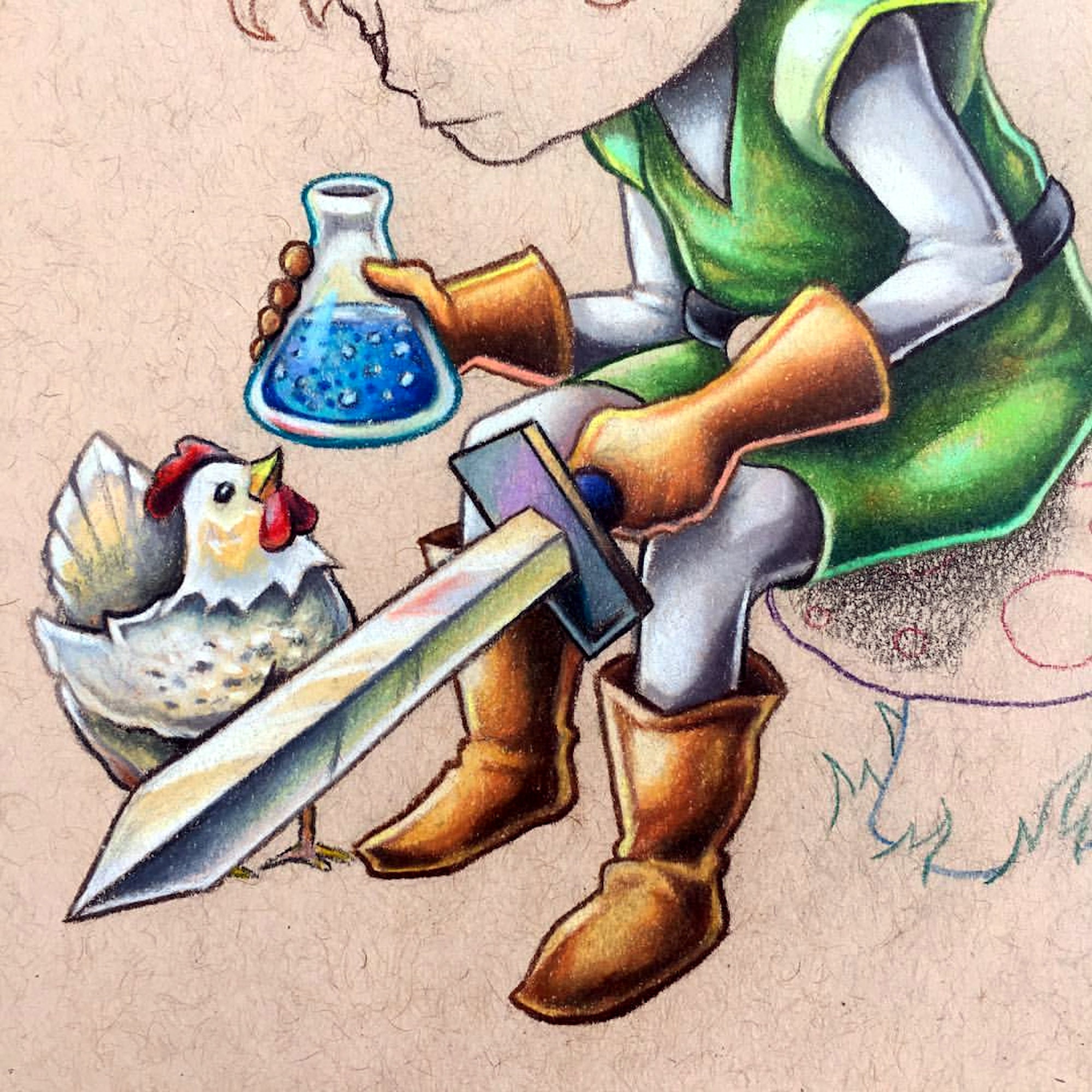 Legend of Zelda Link Nintendo Fan Art Wall Print - by Bryan Collins - Etsy