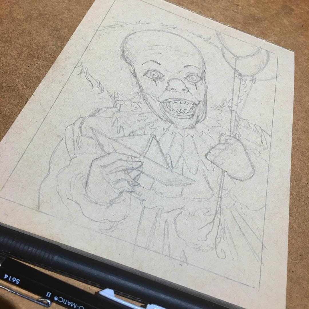 Pennywise IT Clown Fine Art 5x7 Print - by Bryan Collins - Etsy