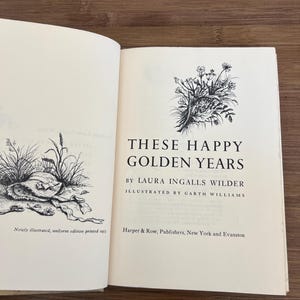 Vintage 1953 These Happy Golden Years by Laura Ingalls Wilder Little ...