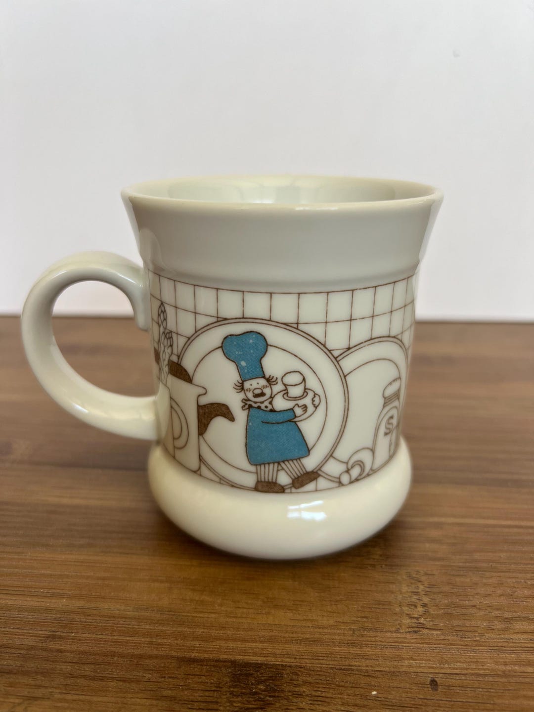 Vintage Mug - 80s Chef Bakery Mug - Mushroom Shape - Kitchen Cup - Etsy