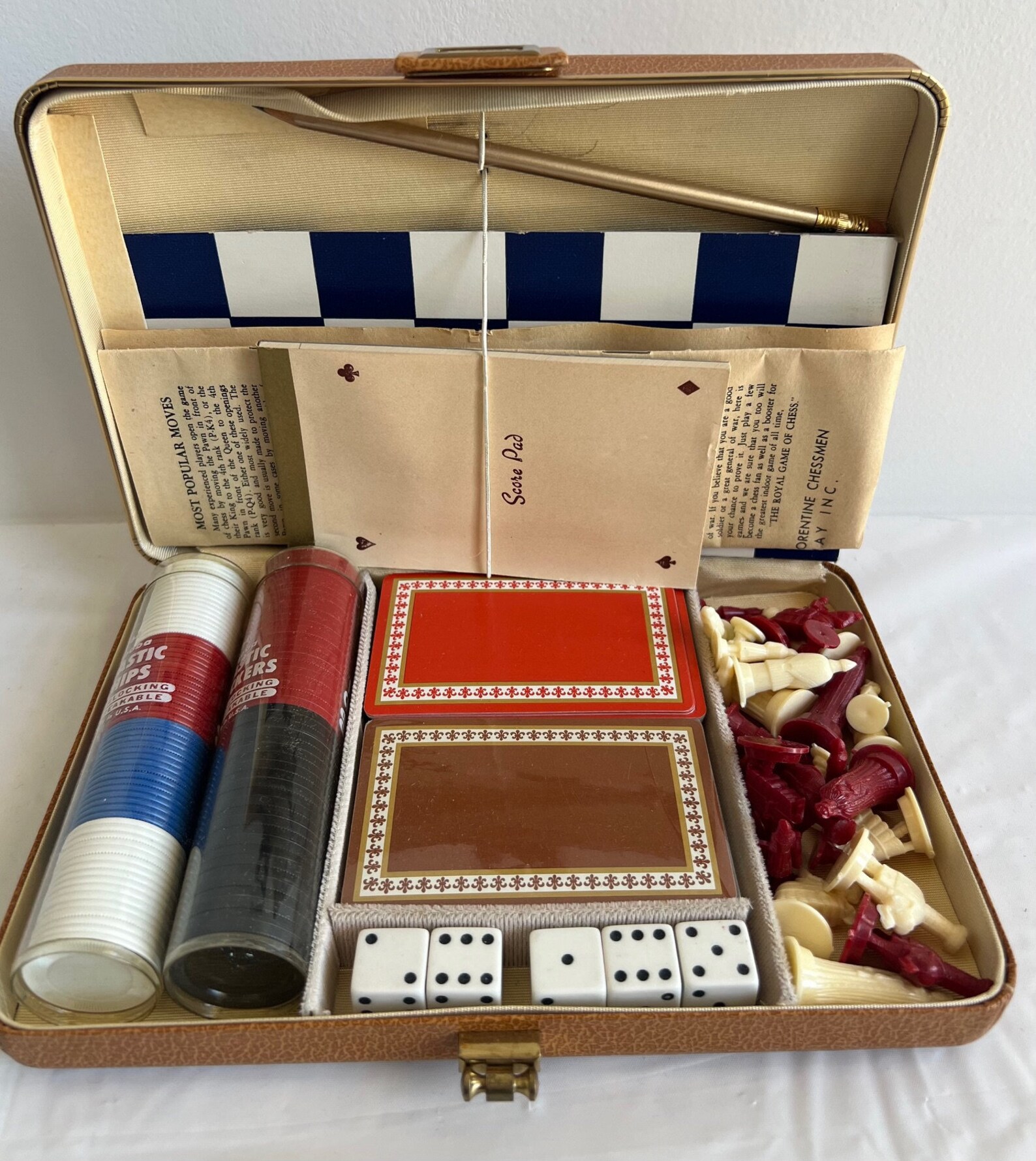 Vintage Kingsway Chess, Kings Bridge Game Travel Set in Case - Etsy