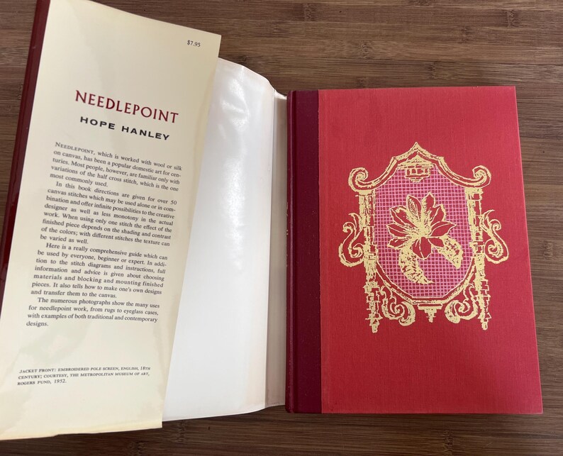 Vintage 1964 Needlepoint Book by Hope Hanley Hardcover Canvas Stitches ...