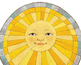 Folk Art Sun | Etsy