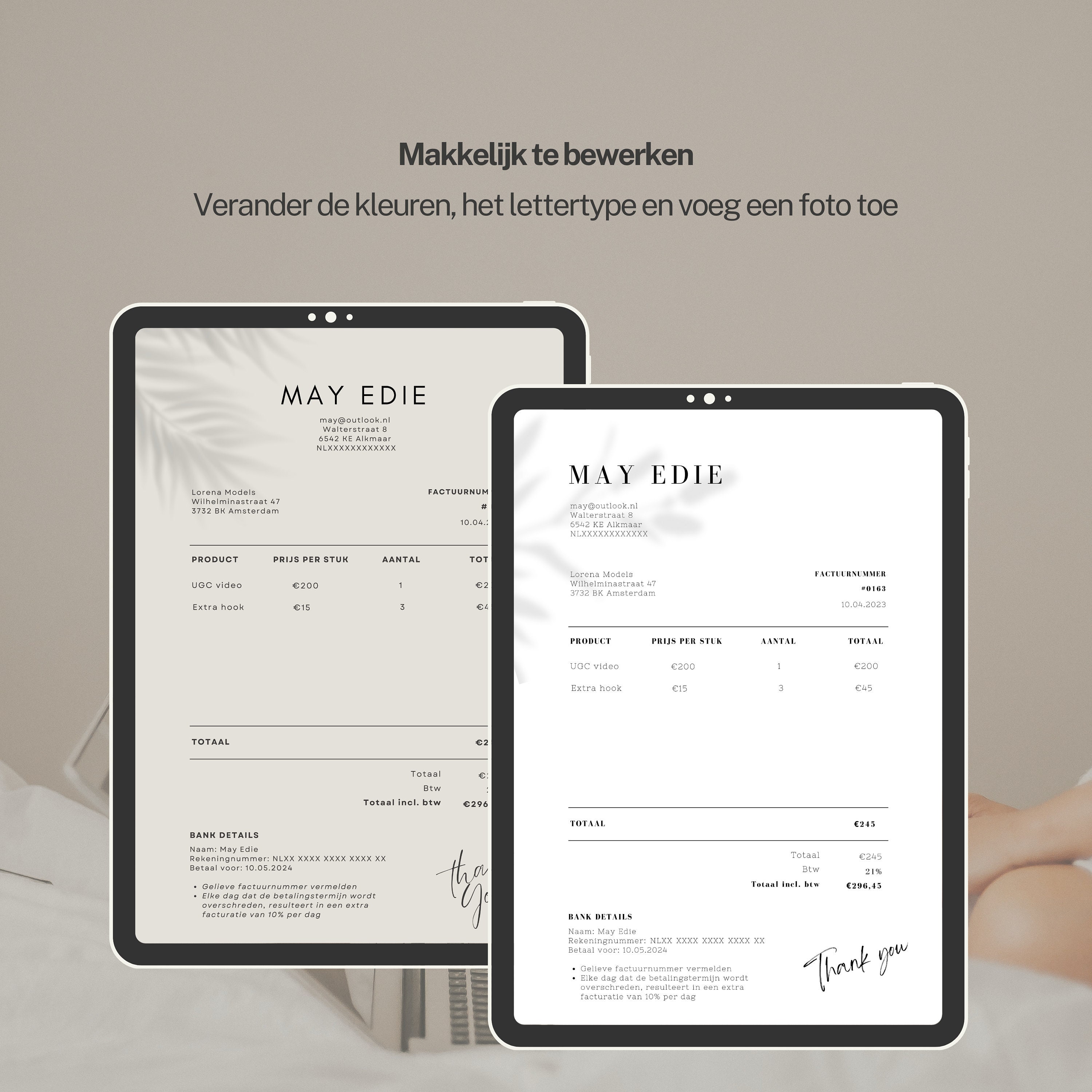 Invoice Template Canva, Invoice Template, UGC Invoice Template, Invoice ...