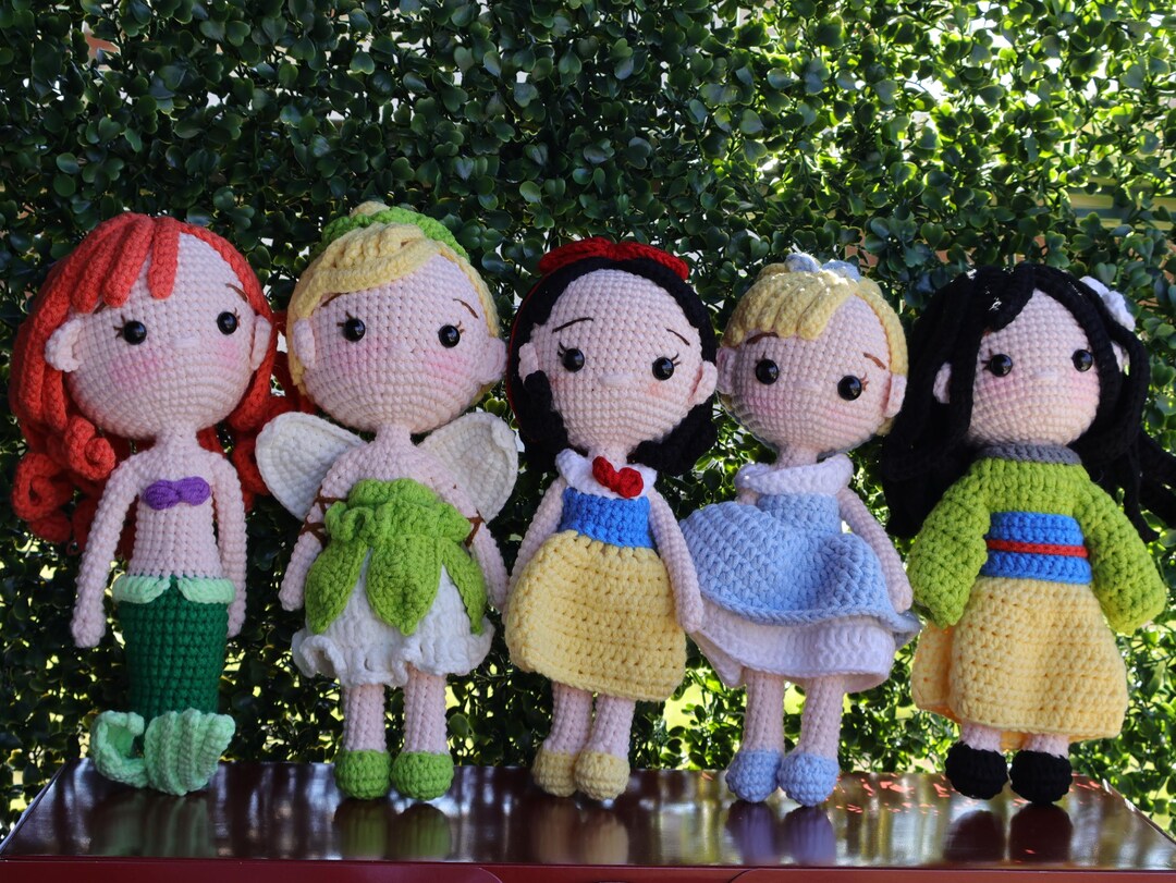 Crochet Handmade Fairy Tale Princess Amigurumi Plushy Doll – Tinkerbell ...