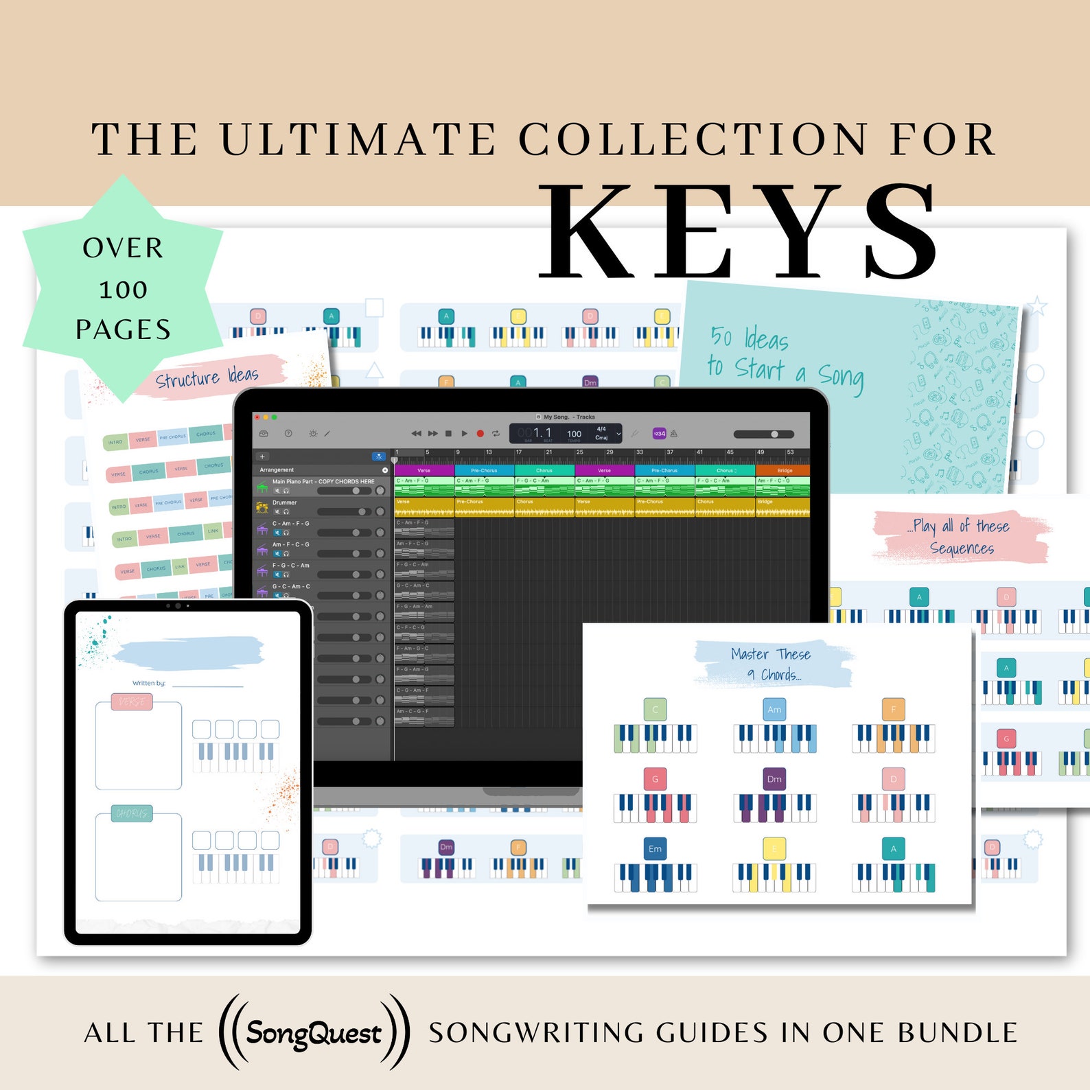 The Ultimate Collection: Songwriting for Keys - Beginner Piano, Music ...