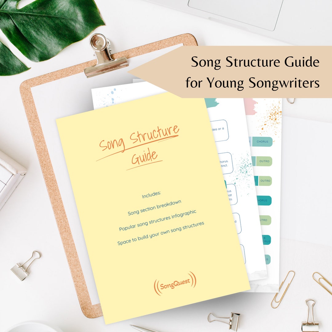 Song Structure Guide - Educational Posters, Songwriting Template, Music ...