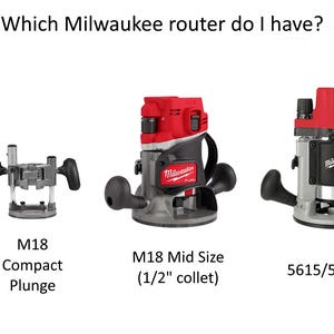 Router Base Plates for Milwaukee Compact Palm Routers (M18 1/4" Shank ...