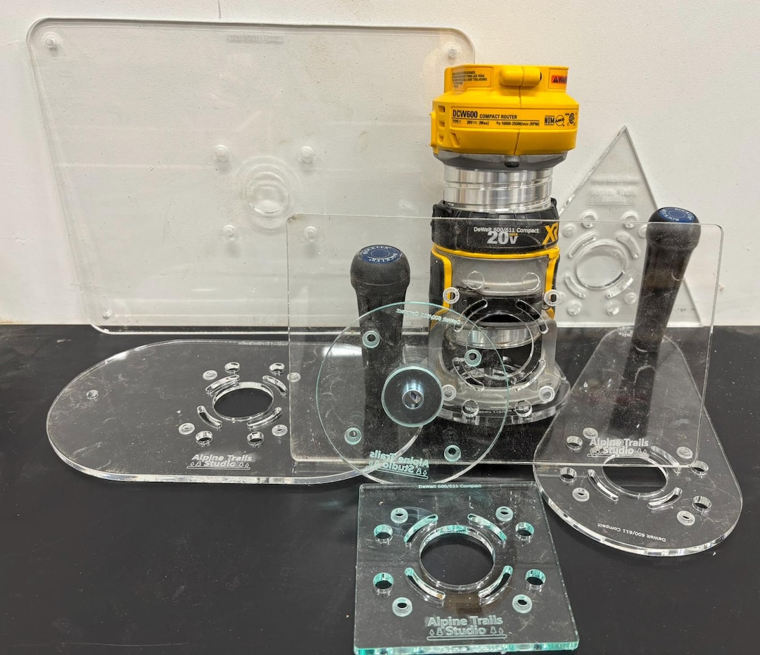 Router Base Plates for Dewalt Compact Palm Routers (models DW600 ...