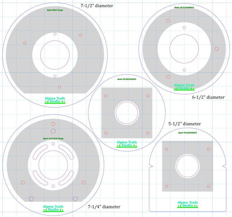 Router Base Plates for Bosch Routers - Etsy