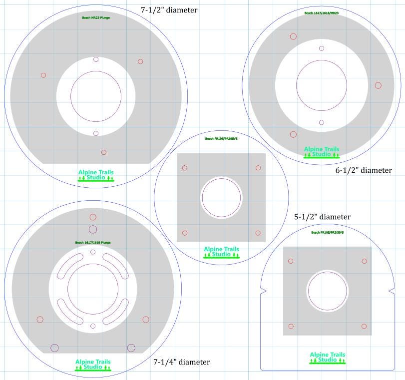 Router Base Plates for Bosch Routers - Etsy