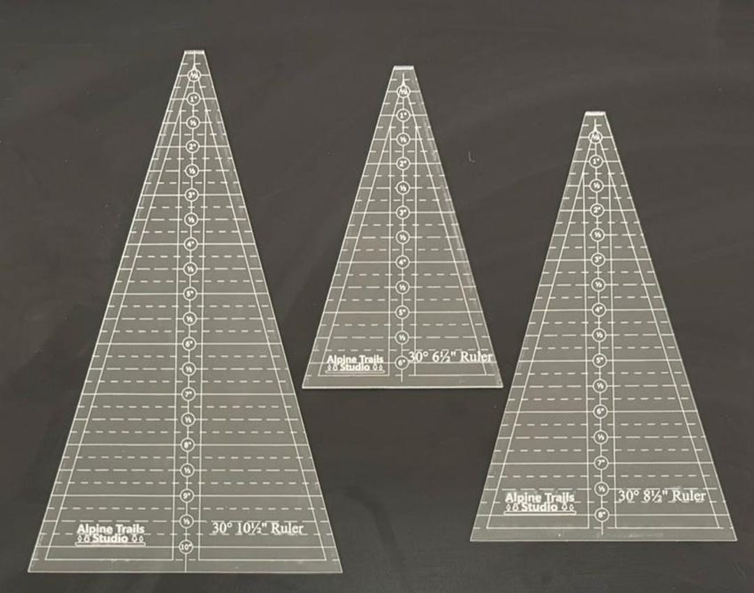 30 Degree Triangle Quilting Ruler - Multiple Sizes - Etsy