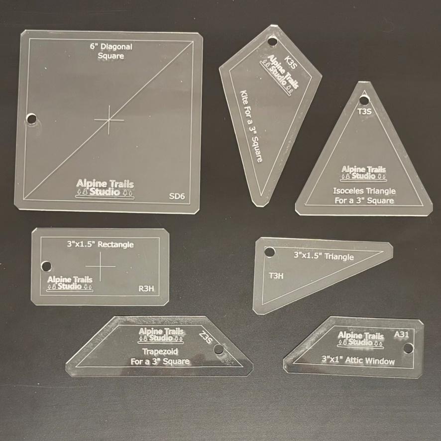 Quilting Patchwork Templates - 3 Inch Set - Etsy