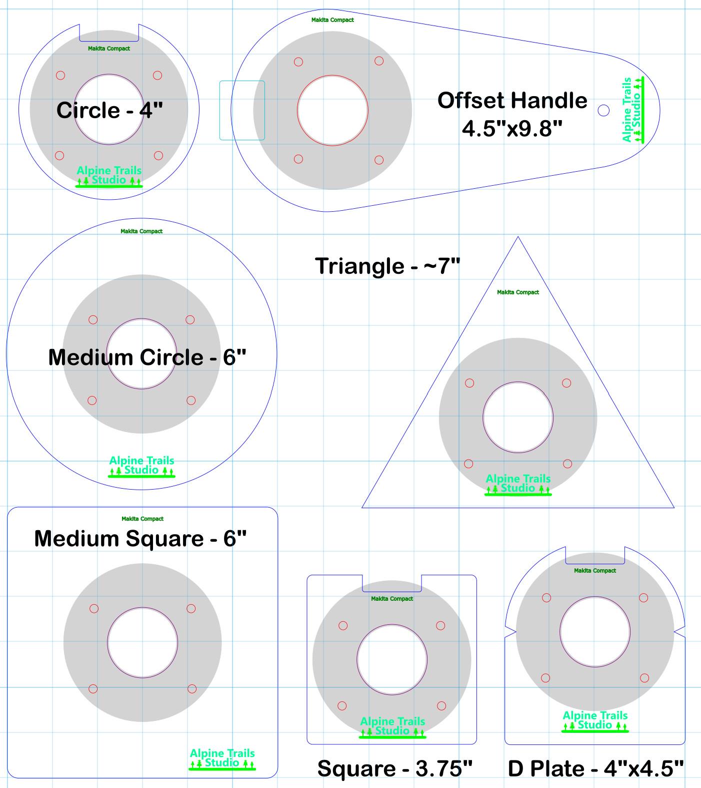 Router Base Plates for Makita Compact Palm Routers (models RT0701C ...