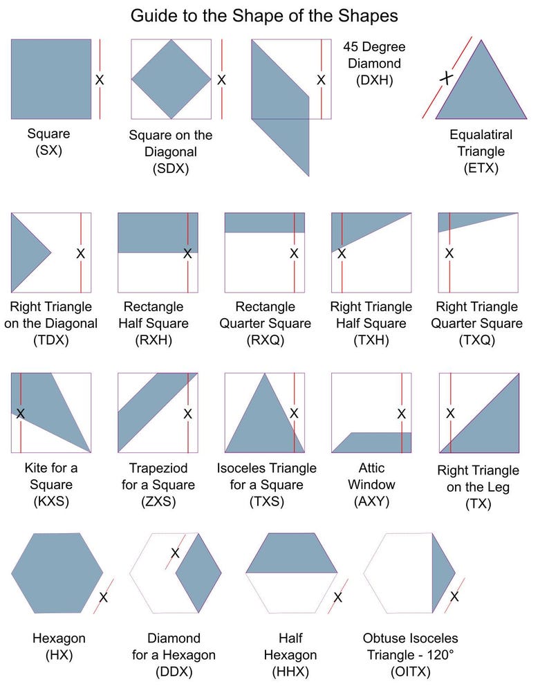 Quilting Patchwork Templates - Square and Rectangle Shapes Sets - Etsy