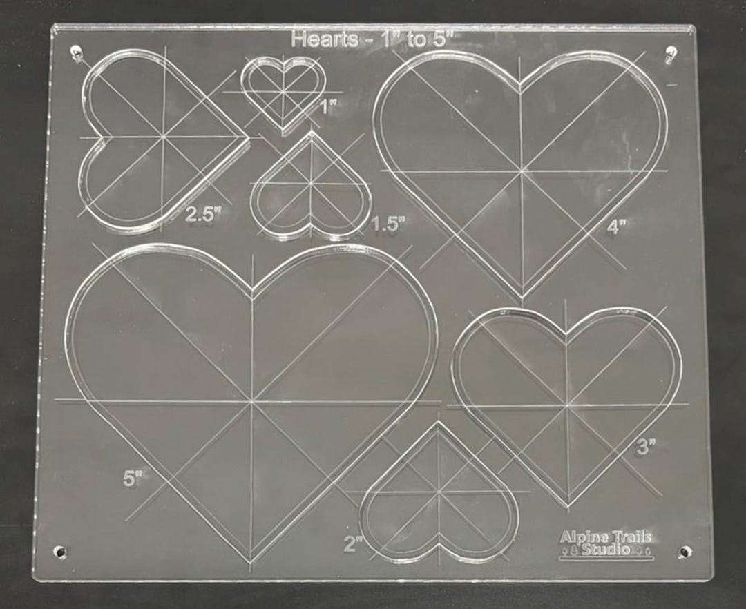 Hearts Router Cutting Template - Etsy