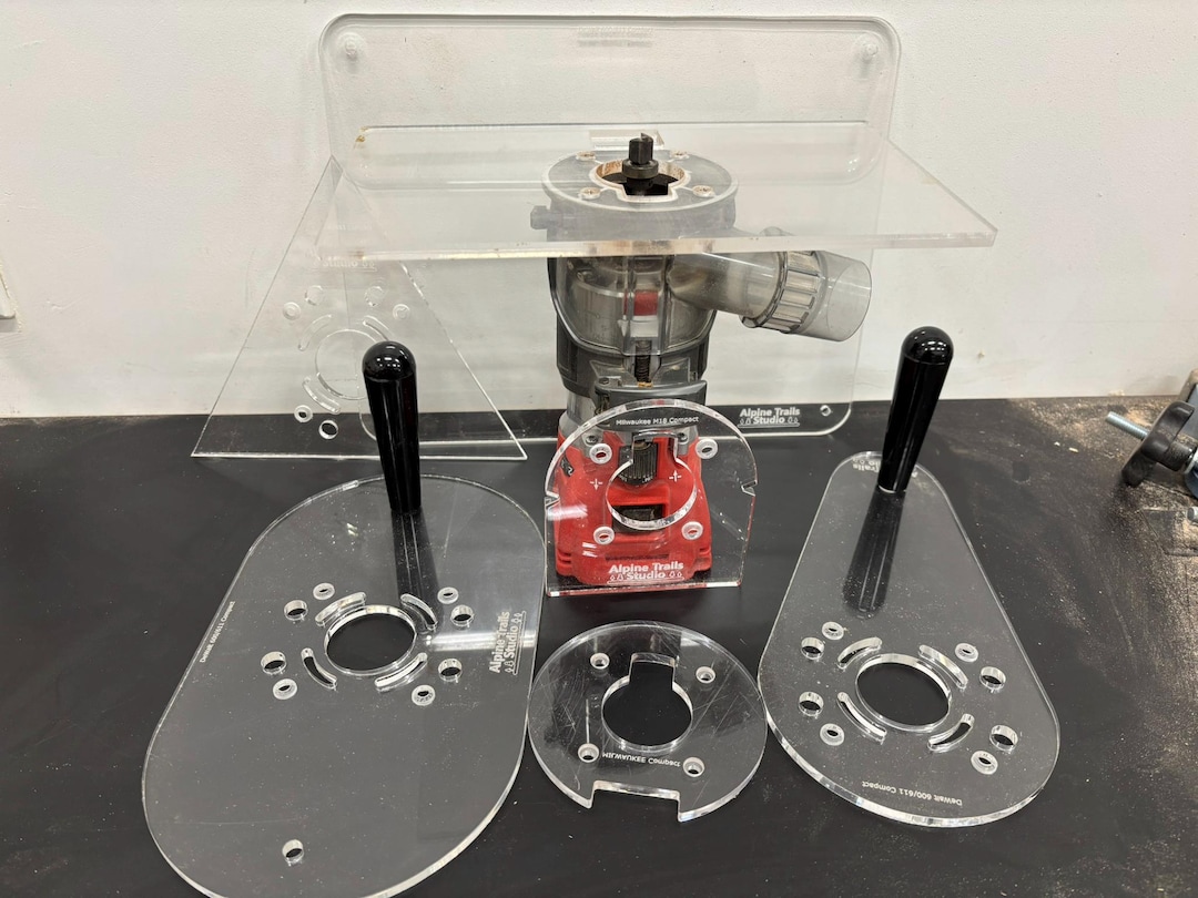 Router Base Plates for Milwaukee Compact Palm Routers (M18 1/4" Shank ...