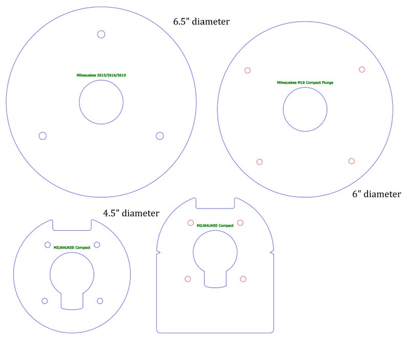 Router Base Plates for Milwaukee Routers - Etsy
