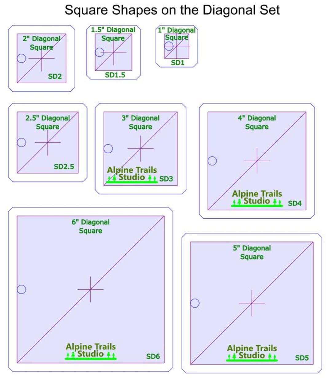 Quilting Patchwork Templates - Square and Rectangle Shapes Sets - Etsy