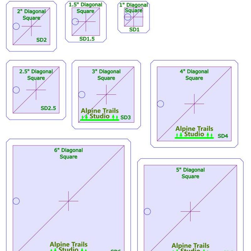 Patchwork Square Templates - Etsy