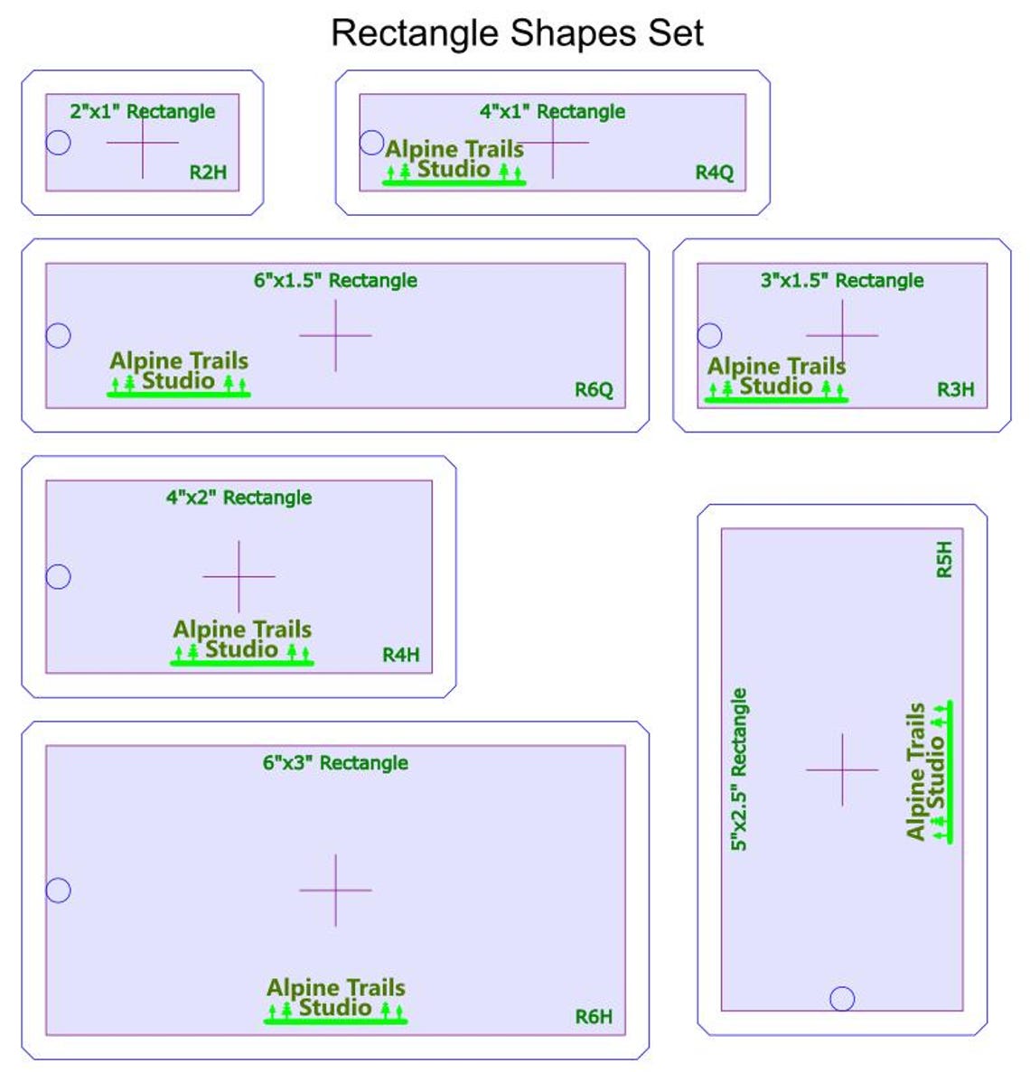Quilting Patchwork Templates - Square and Rectangle Shapes Sets - Etsy