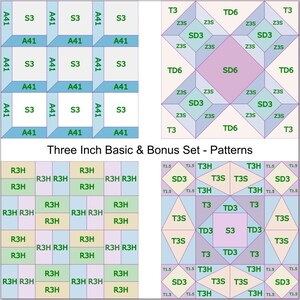 Quilting Patchwork Templates - 3 Inch Set - Etsy