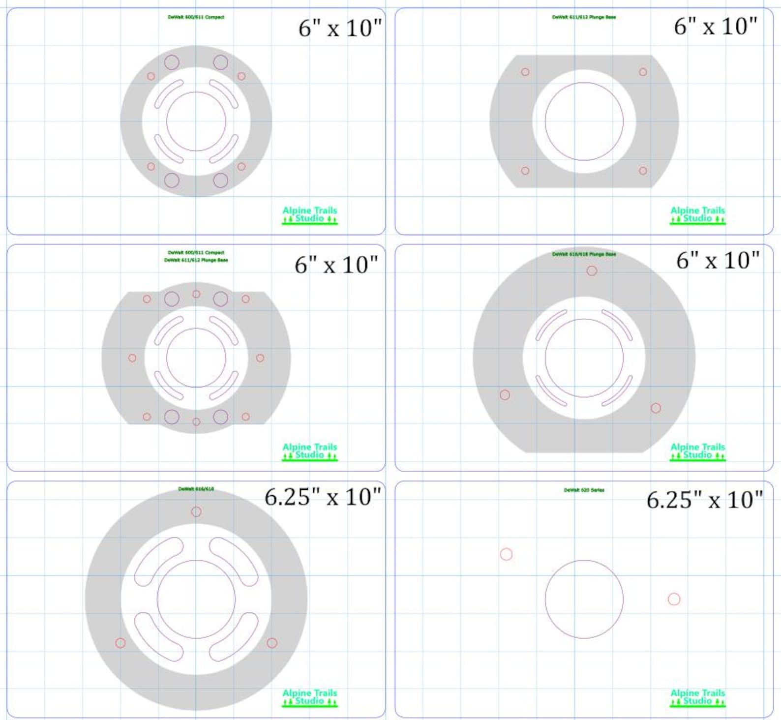 Wide Router Base Plate for Dewalt Routers - Etsy