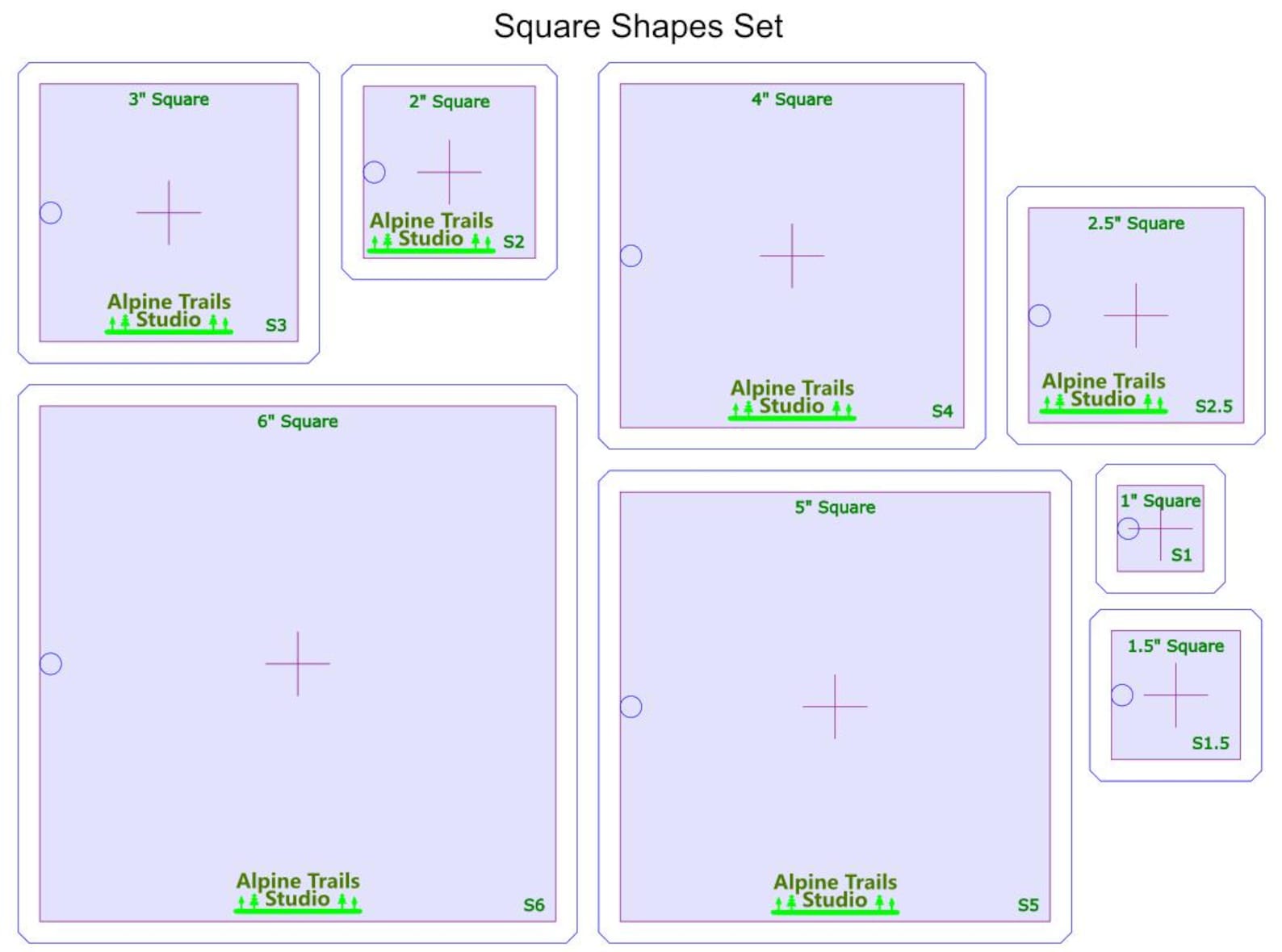 Quilting Patchwork Templates - Square and Rectangle Shapes Sets - Etsy