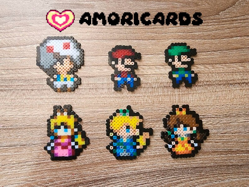Mario, Luigi, Princess Peach, Toad, Daisy, Rosalina, Super Mario Pixel ...