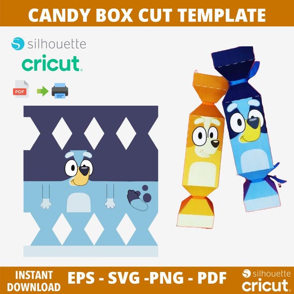 Candy Box Bluey Template - Etsy