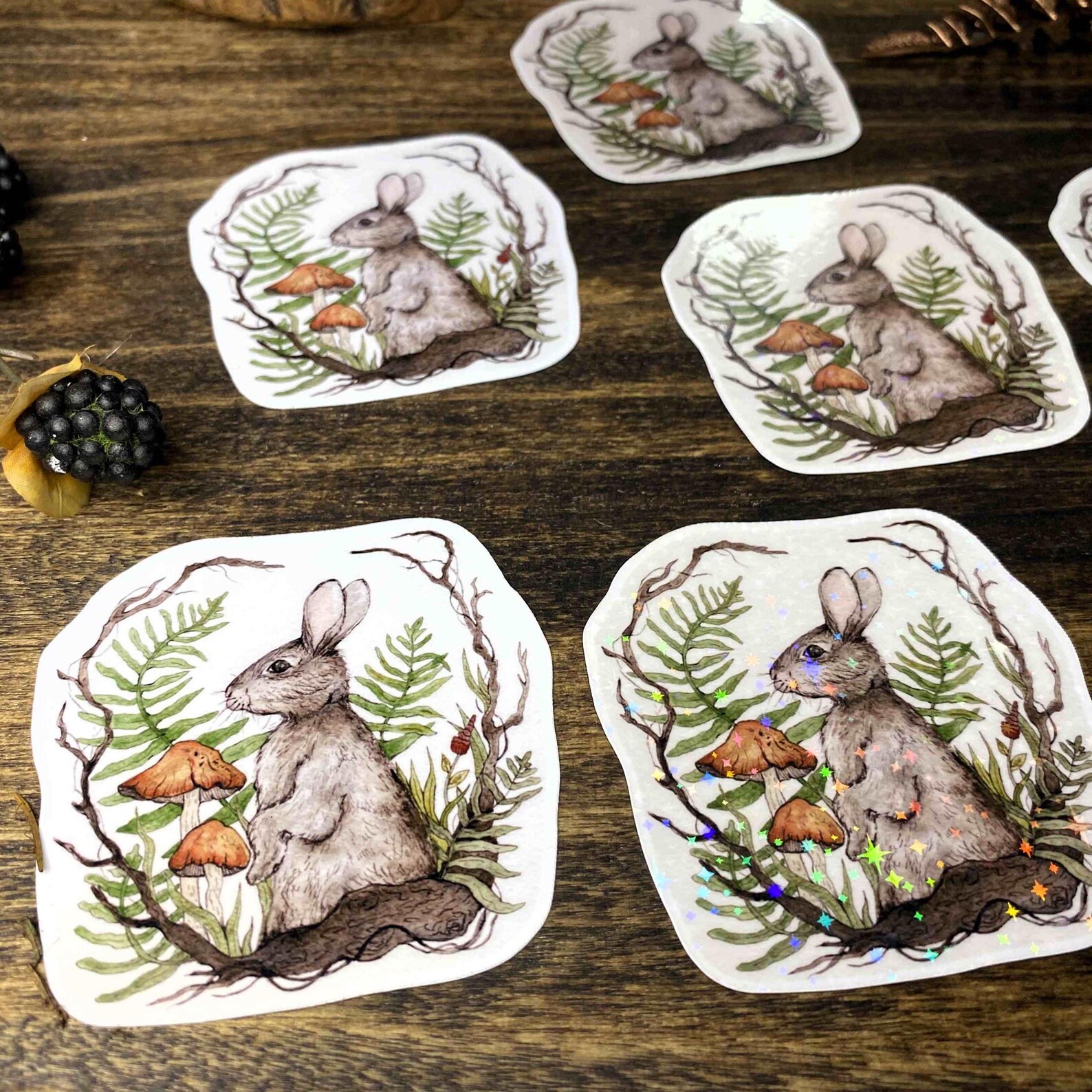 Waterproof Forest Bunny Rabbit Sticker - Ideal for Personalizing ...