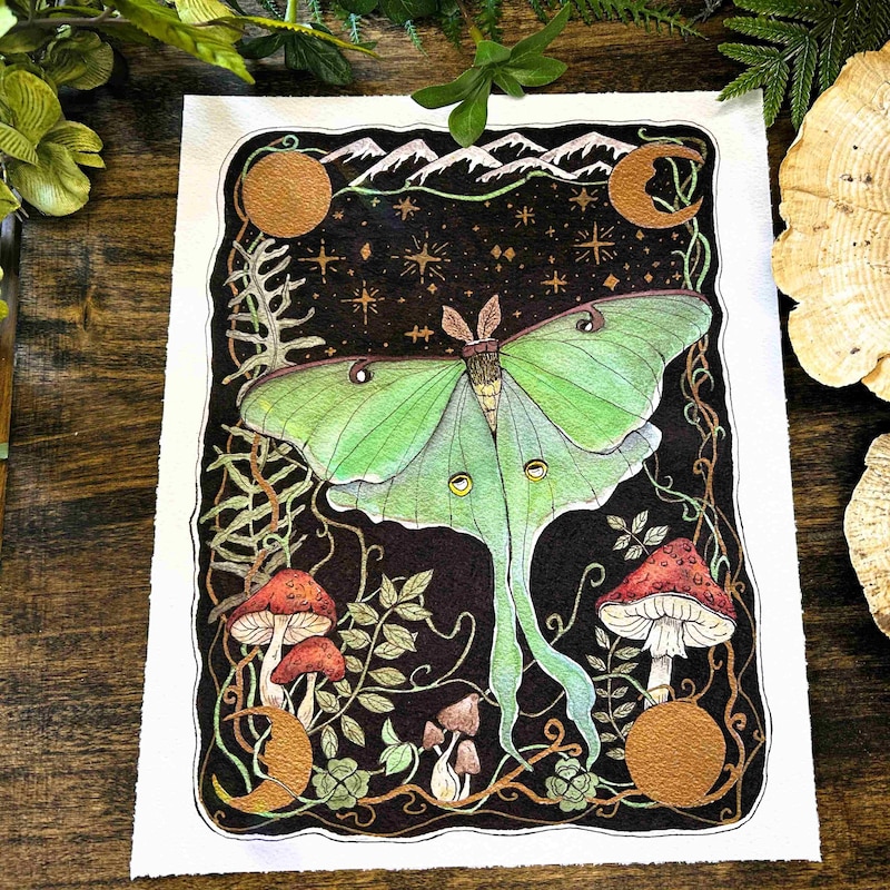 Luna Moth to Print - Etsy