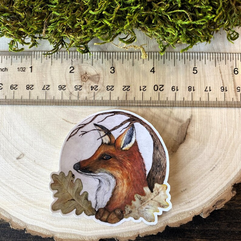 Adorable Red Fox Laptop Sticker Waterproof Decal Fox Lover Gift Cute ...