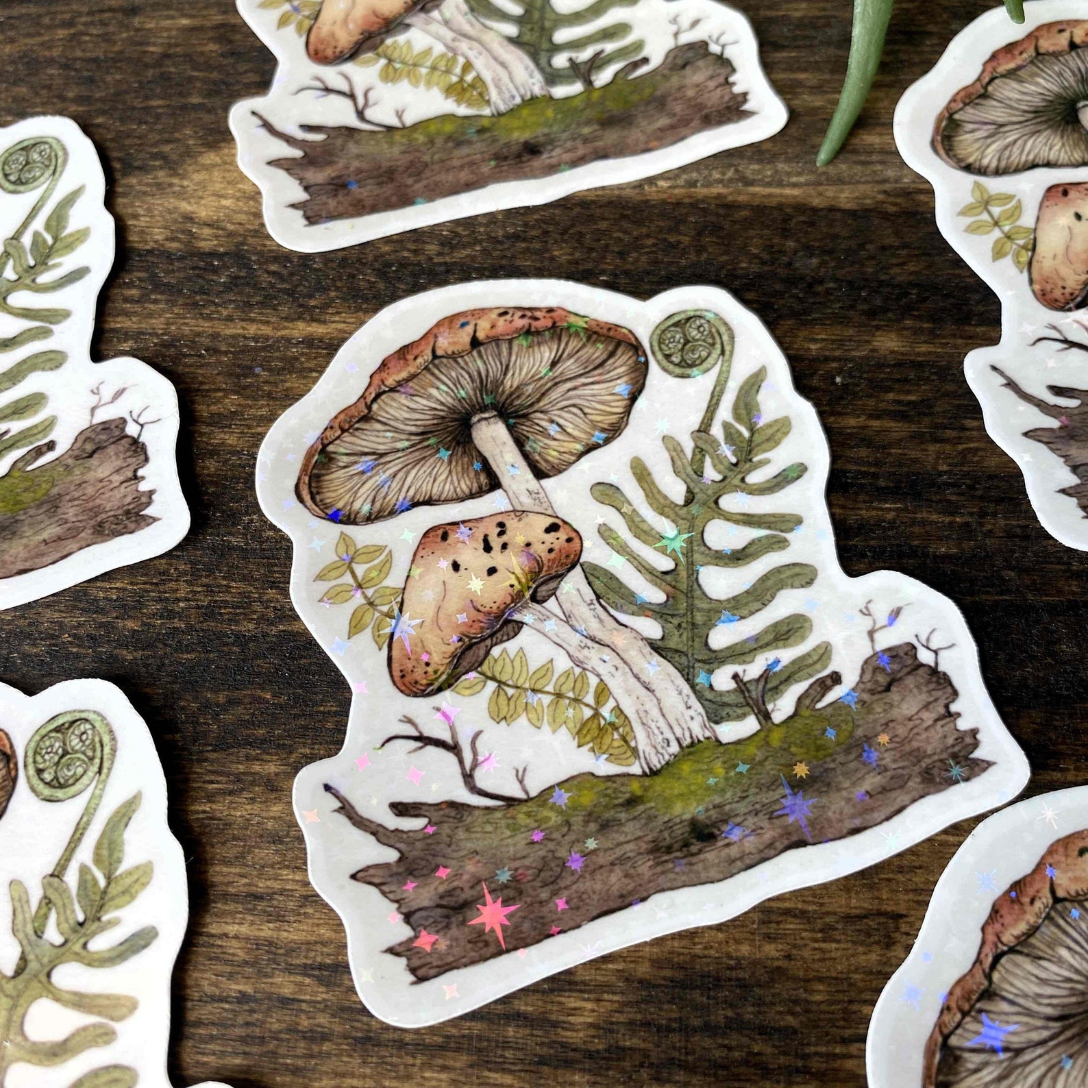 Waterproof Mushroom Sticker: Orange Fungi, Laptop Decal - Etsy
