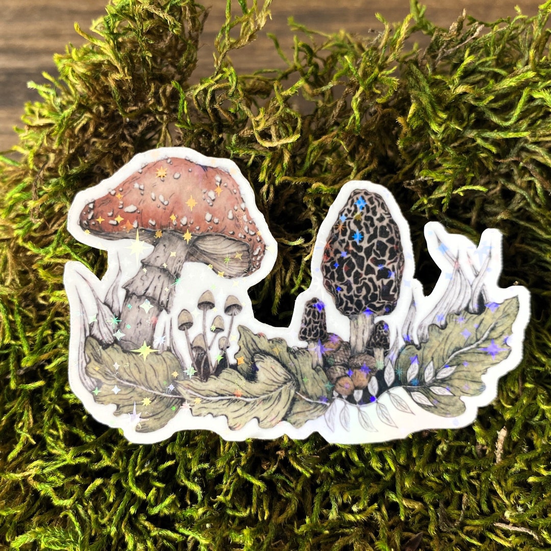 Magical Forest Mushroom Art Decals - Waterproof Stickers for Any ...