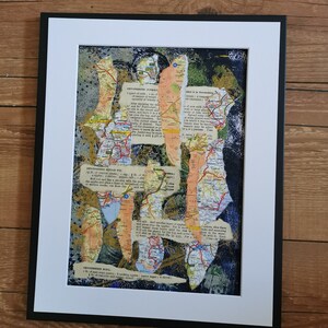 Devon Collage/gelliart Original Print Created in UK Using Mixed Media ...