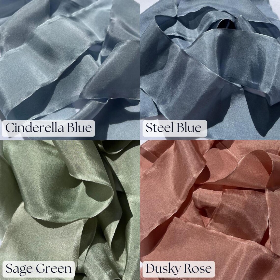 Handwriting Custom Embroidery Silk Bouquet Ribbon - Etsy