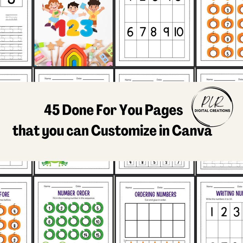 Kindergarten Math | Number Tracing | Counting Activity | Homeschool ...